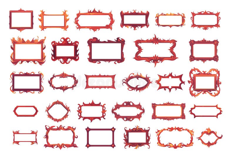 Vintage Borders. Vector Vintage Vignette Frames, Art Nouveau Border ...