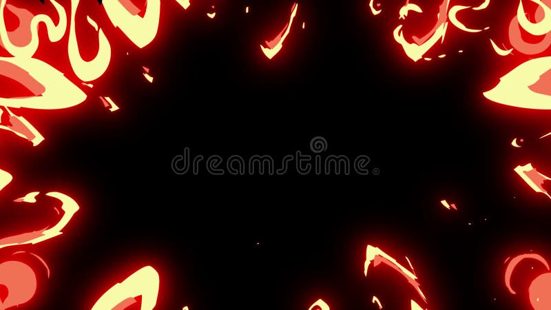 Cartoon Fire Red and Yellow Colors, Anime Fire, Alpha Channel Stock ...