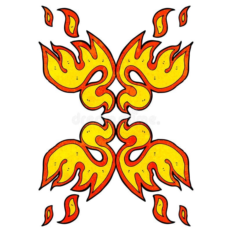 Cartoon fire stock vector. Illustration of hand, symbol - 38041753