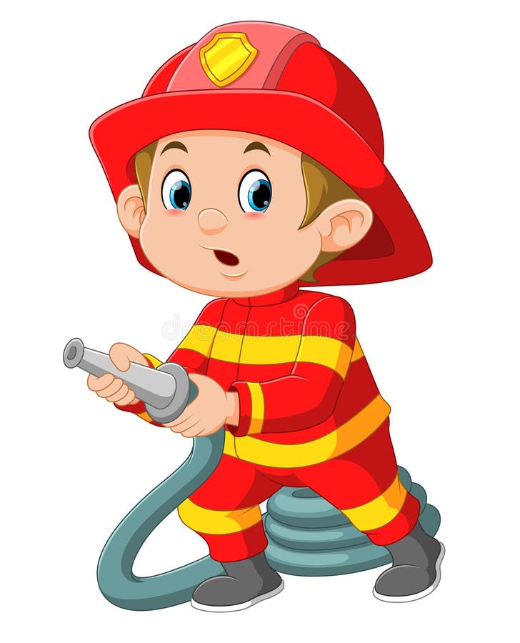 Fireman Holding Hose Stock Illustrations – 451 Fireman Holding Hose ...