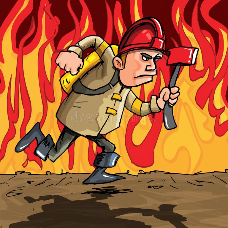 Running Firefighter Stock Illustrations – 487 Running Firefighter Stock ...