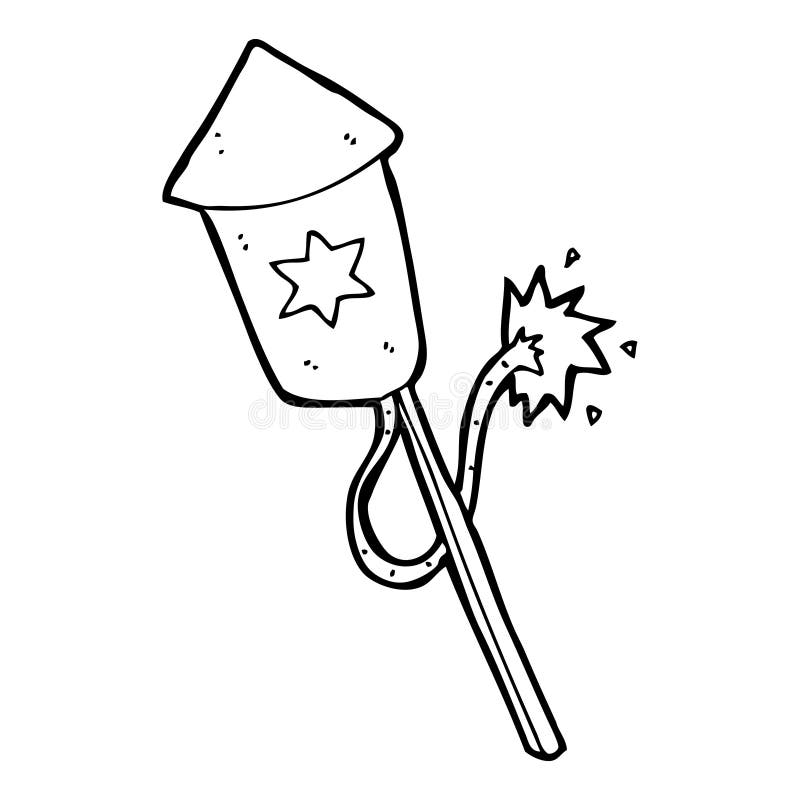 Cartoon Firework with Burning Fuse Stock Illustration - Illustration of ...