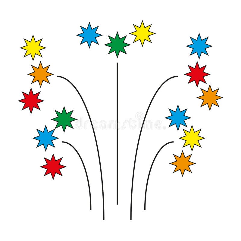 Cartoon Firework. Vector Illustration. Stock Image Stock Vector ...