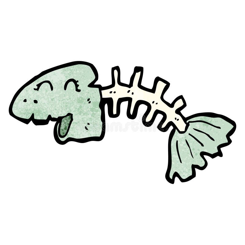 Cartoon fish bones stock vector. Illustration of fish - 38060127