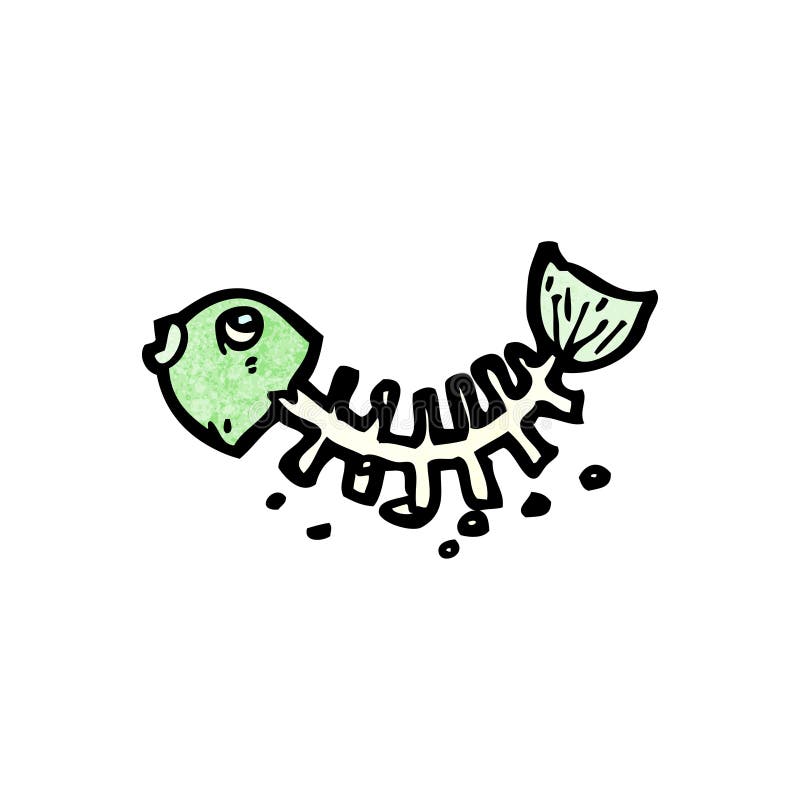 Cartoon fish bones stock vector. Illustration of crazy - 38061521