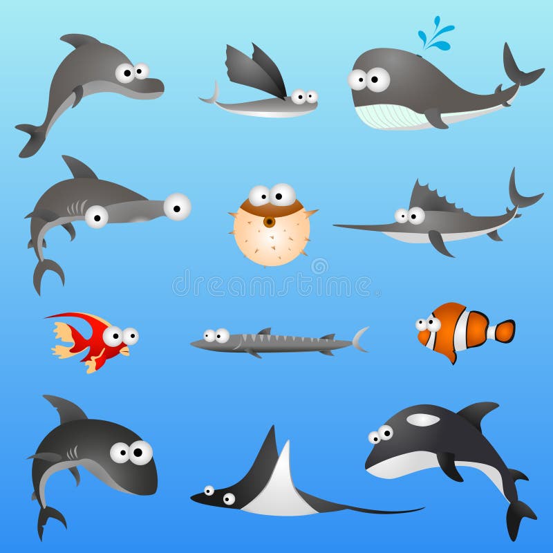 Fish Cartoon Characters Stock Illustrations – 8,794 Fish Cartoon ...
