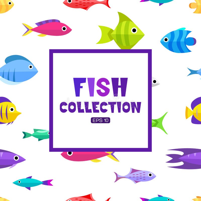 Art Fish Collection, Sketch for Your Design Stock Vector - Illustration ...