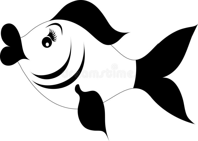 Cartoon fish lady stock vector. Illustration of icons - 8373409