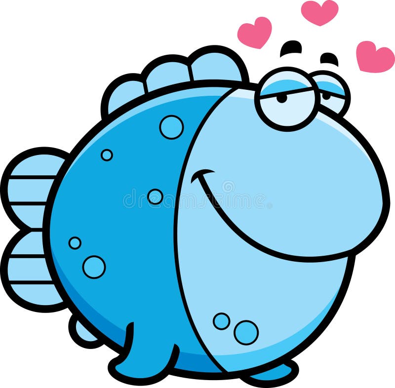 Cartoon Fish in Love stock vector. Illustration of love - 47412834