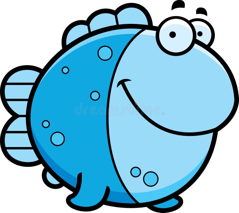 Cartoon Fish Smiling stock vector. Illustration of clip - 47412844