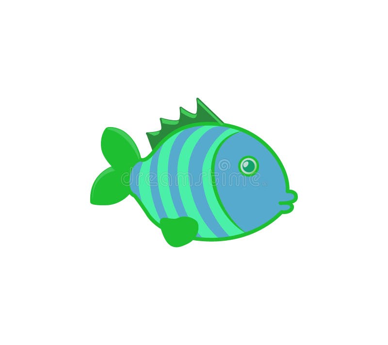 Cartoon Fish. Vector Clip Art Illustration Stock Vector - Illustration ...