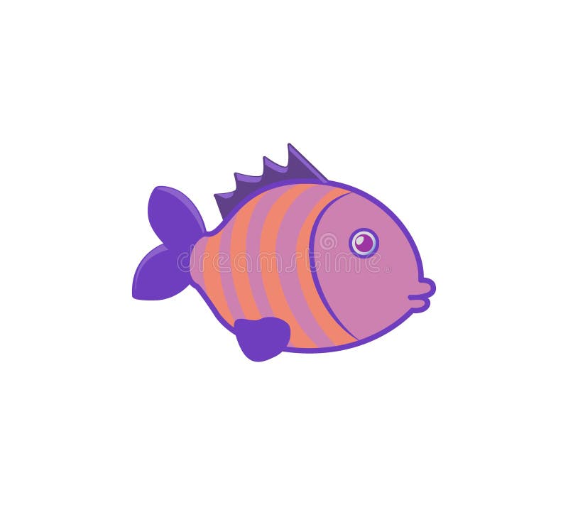 Cartoon Fish. Vector Clip Art Illustration Stock Vector - Illustration ...