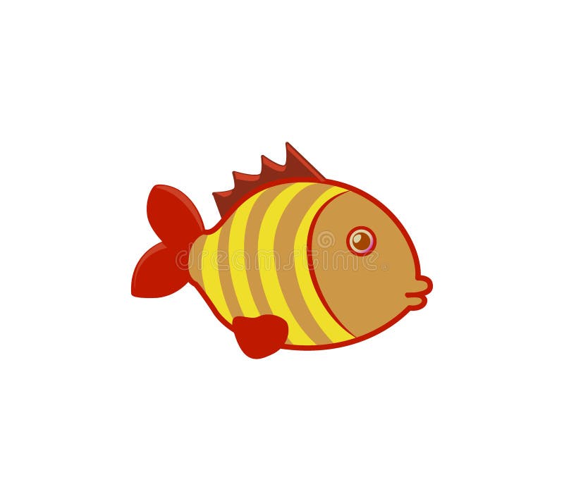Cartoon Fish. Vector Clip Art Illustration Stock Vector - Illustration ...