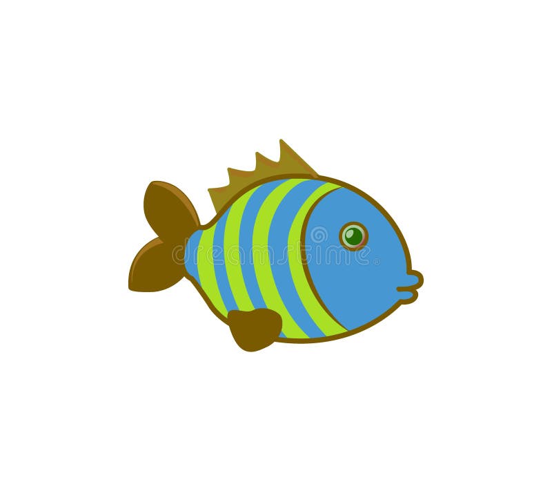 Cartoon Fish. Vector Clip Art Illustration Stock Vector - Illustration ...