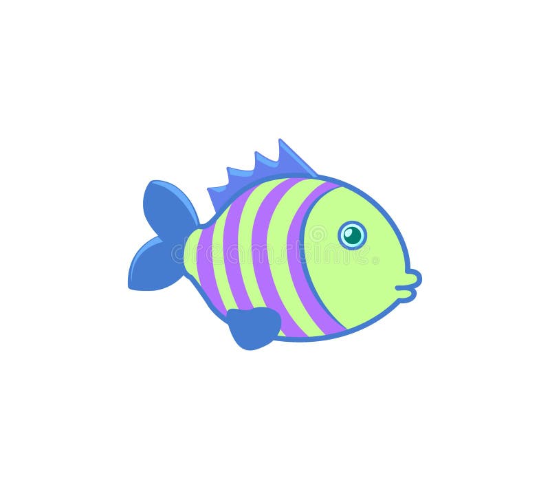 Cartoon Fish. Vector Clip Art Illustration Stock Vector - Illustration ...