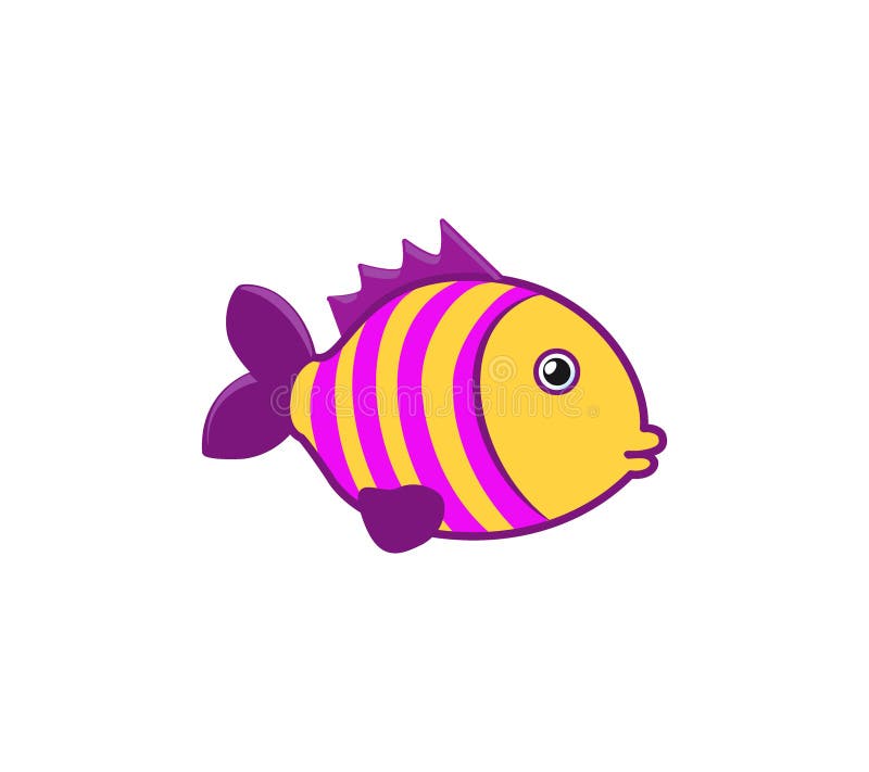 Cartoon Fish. Vector Clip Art Illustration Stock Vector - Illustration ...