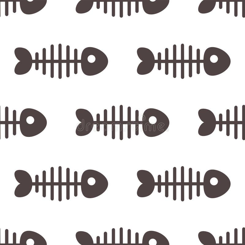 Cartoon fishbone pattern stock vector. Illustration of textile - 118784331