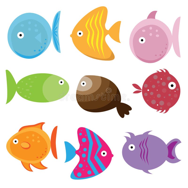 Group Of Fish Cartoon