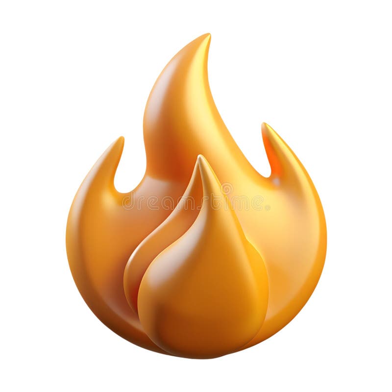 Cartoon flame/fire icon stock illustration. Illustration of yellow ...