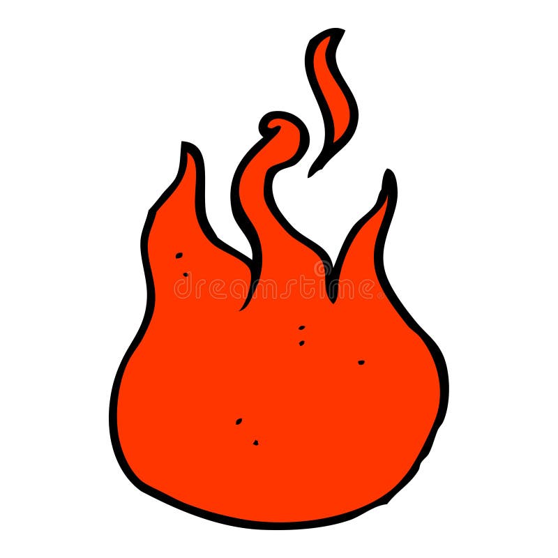Cartoon flame symbol stock vector. Illustration of silly - 37011528