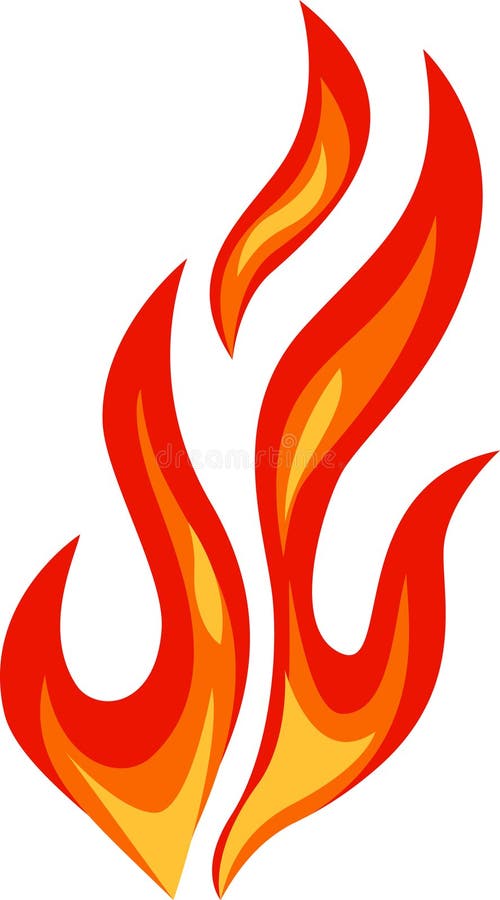 Cartoon Flames are Rising, Creating an Illustration of Fire, Heat, or ...