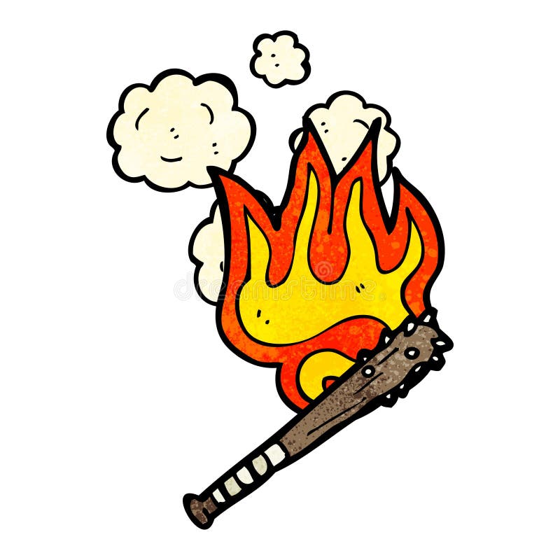 Cartoon flaming bat stock vector. Illustration of funny - 38029794