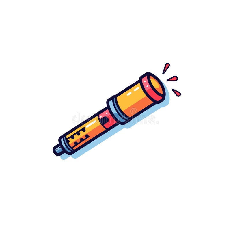 Cartoon Flashlight Illustration Stock Illustration - Illustration of ...