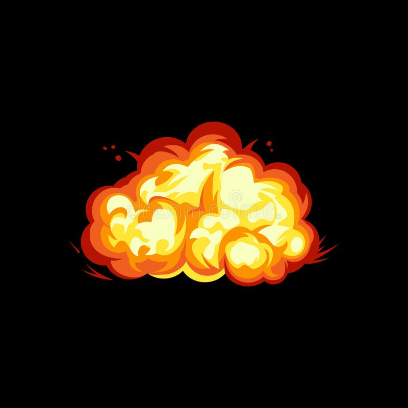 Cartoon Flat Smoke Explosion Effect Stock Vector - Illustration of ...