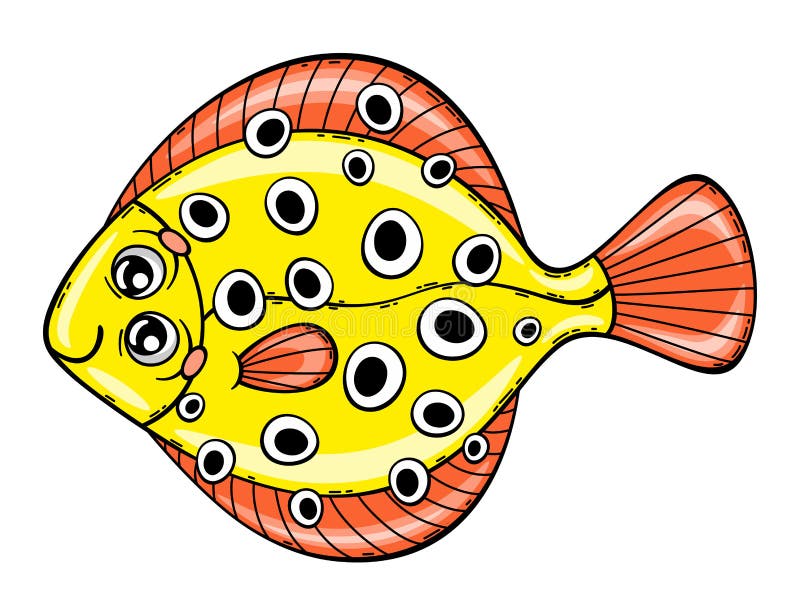 Cute Flatfish Stock Illustrations – 120 Cute Flatfish Stock ...