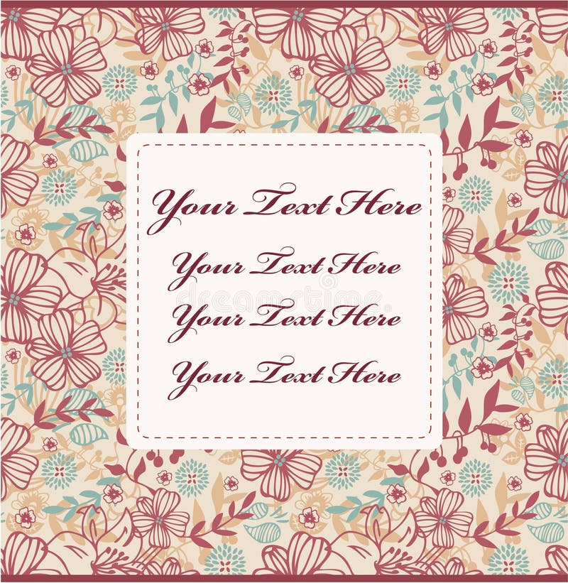 Flower card stock vector. Illustration of background - 16333251