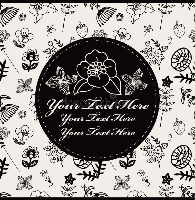 Flower card stock vector. Illustration of background - 16333251