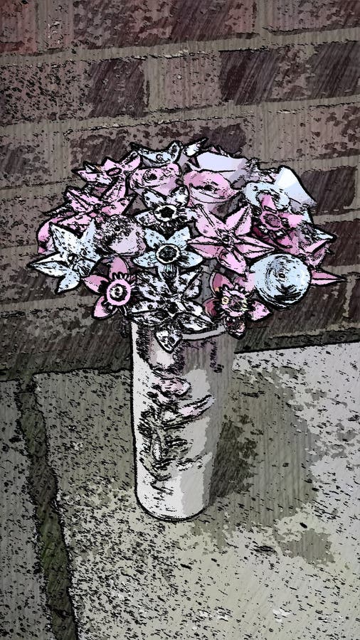 Cartoon flowers stock illustration. Illustration of vivid - 42593493