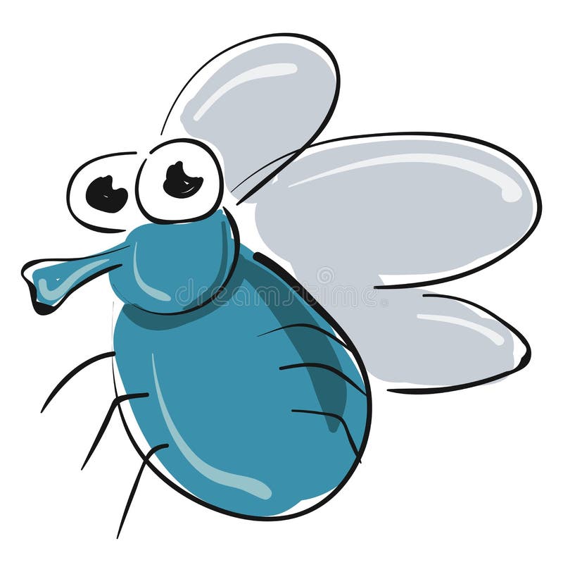 Cartoon Fly, Vector or Color Illustration Stock Vector - Illustration ...