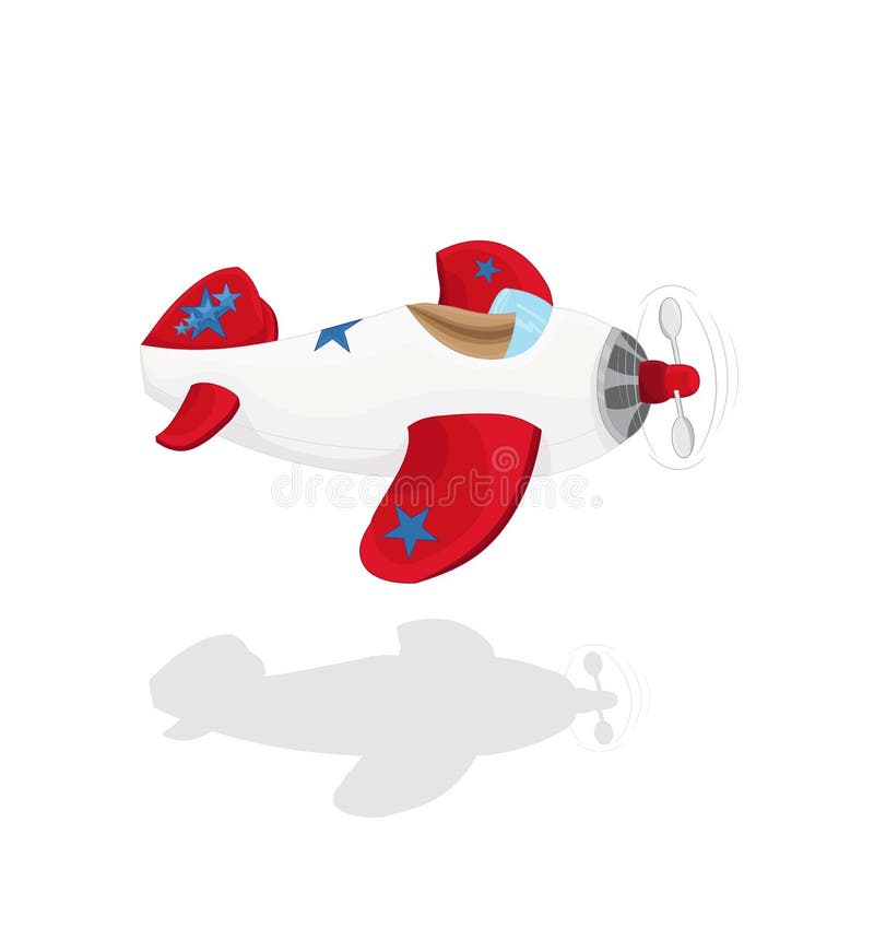 Cartoon flying airplane stock vector. Illustration of wing - 82585851