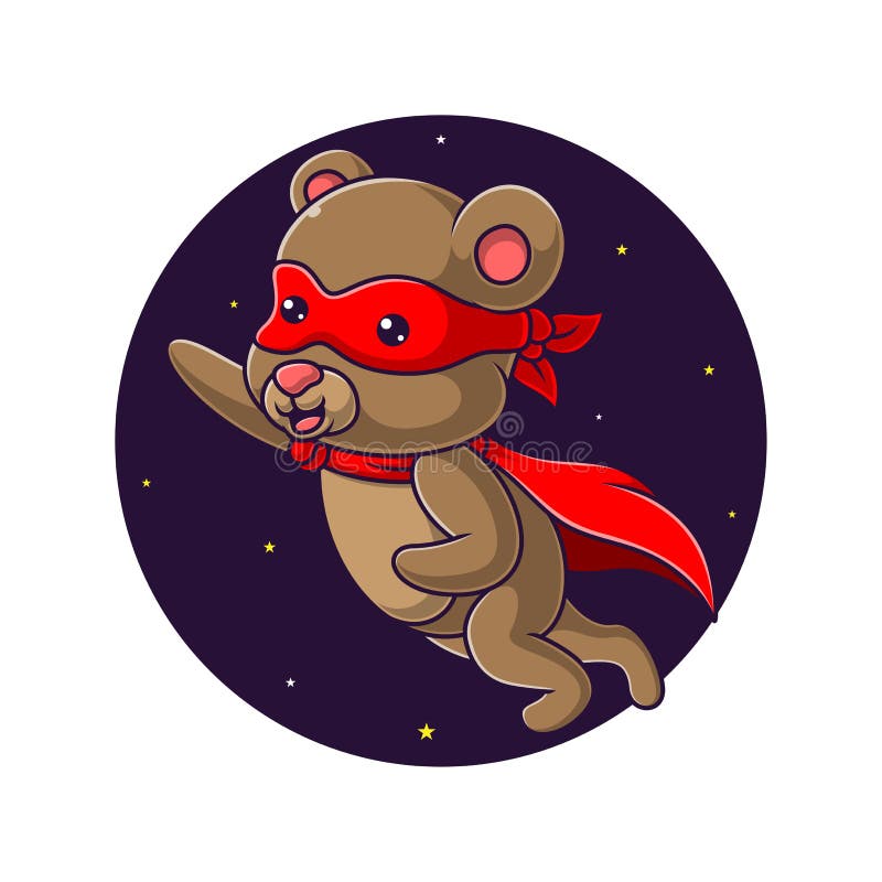 Flying bear stock illustration. Illustration of animated - 3012031