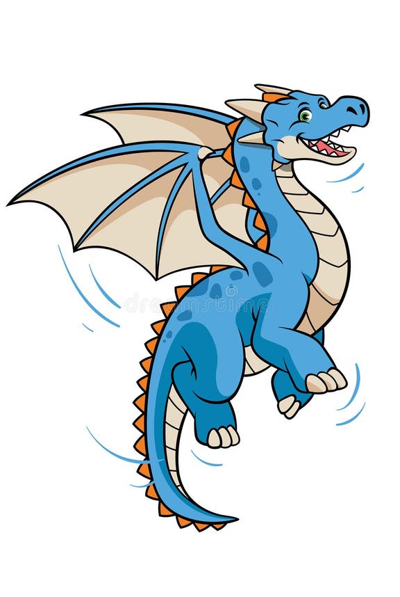 Happy Cartoon Dragon Flying Stock Illustrations – 2,928 Happy Cartoon ...