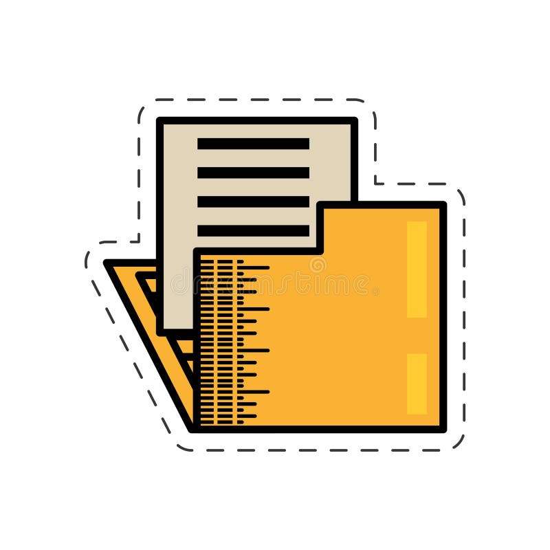 Cartoon Folder File Document Image Stock Illustration - Illustration of ...
