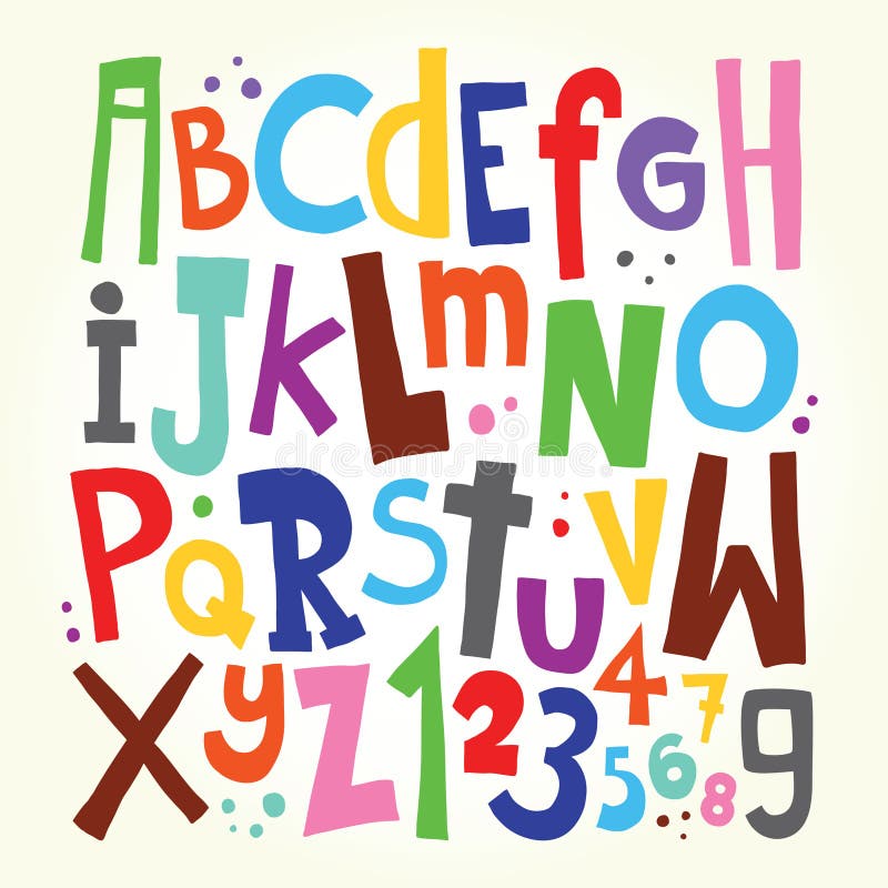 Cartoon font stock vector. Illustration of retro, capital - 47044602