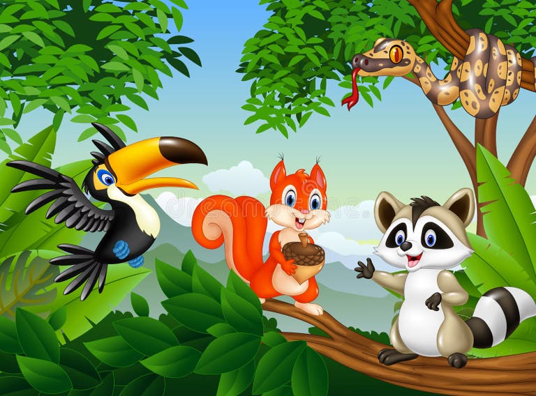 Cartoon Rainforest Animals Stock Illustrations – 4,956 Cartoon ...