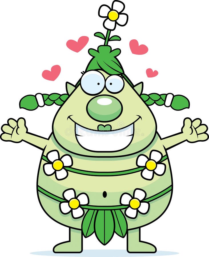 Cartoon Forest Sprite Hug stock vector. Illustration of person - 51088535
