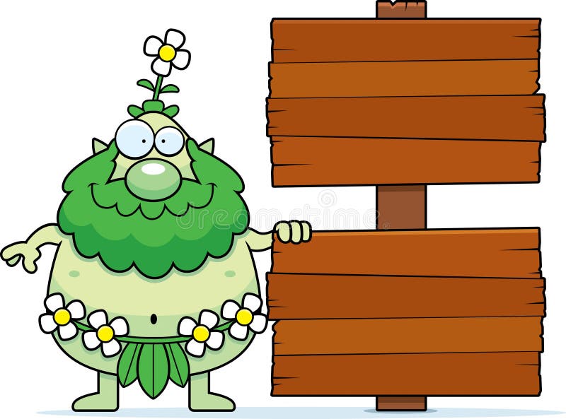 Cartoon Forest Sprite Waving Stock Vector - Illustration of happy ...