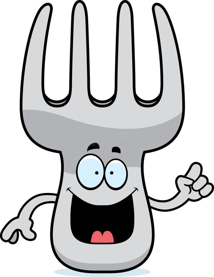 Sad Cartoon Fork stock vector. Illustration of eating - 47778839