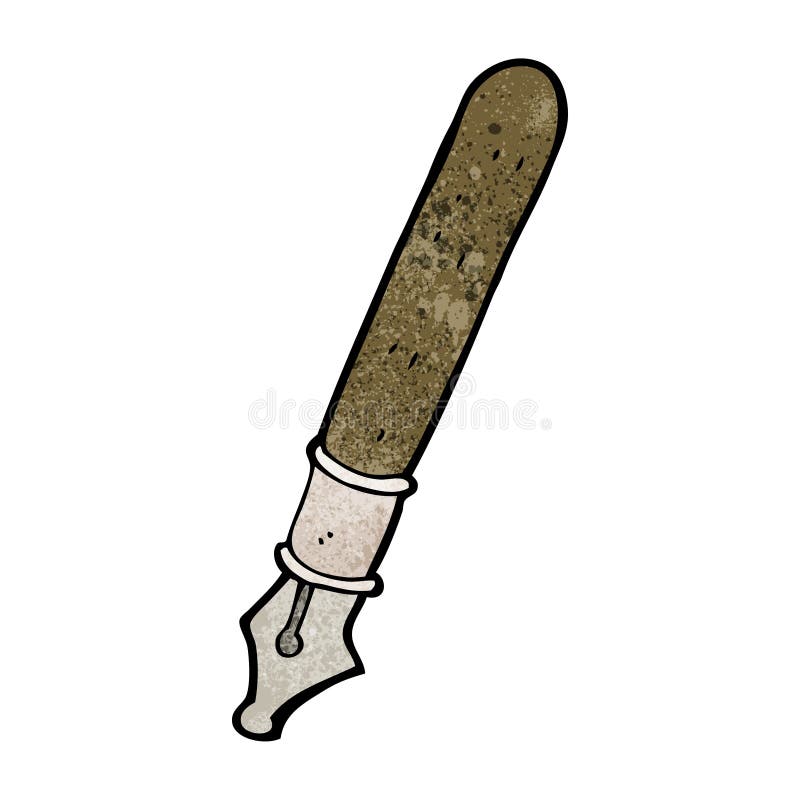 Cartoon fountain pen stock vector. Illustration of funny - 38089779
