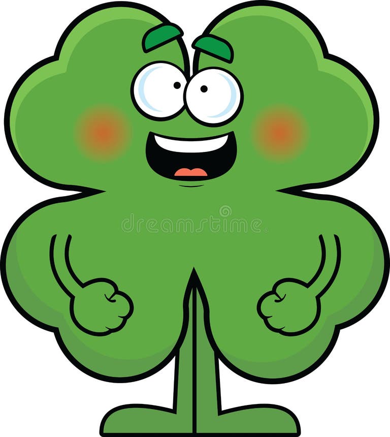 Four Leaf Clover Cartoon Stock Illustrations – 3,703 Four Leaf Clover ...