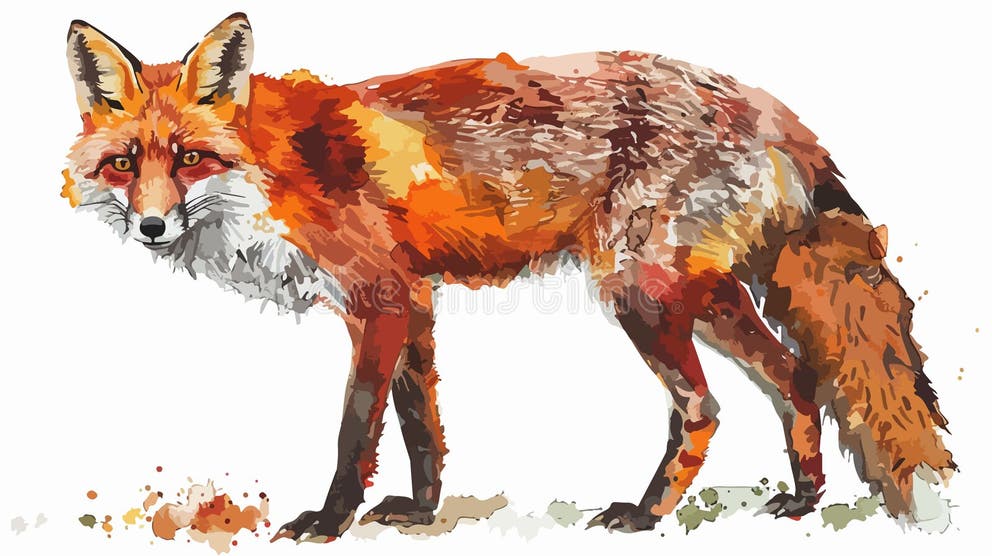 Cartoon Fox Animation Vector Illustration for Creative Projects Stock ...