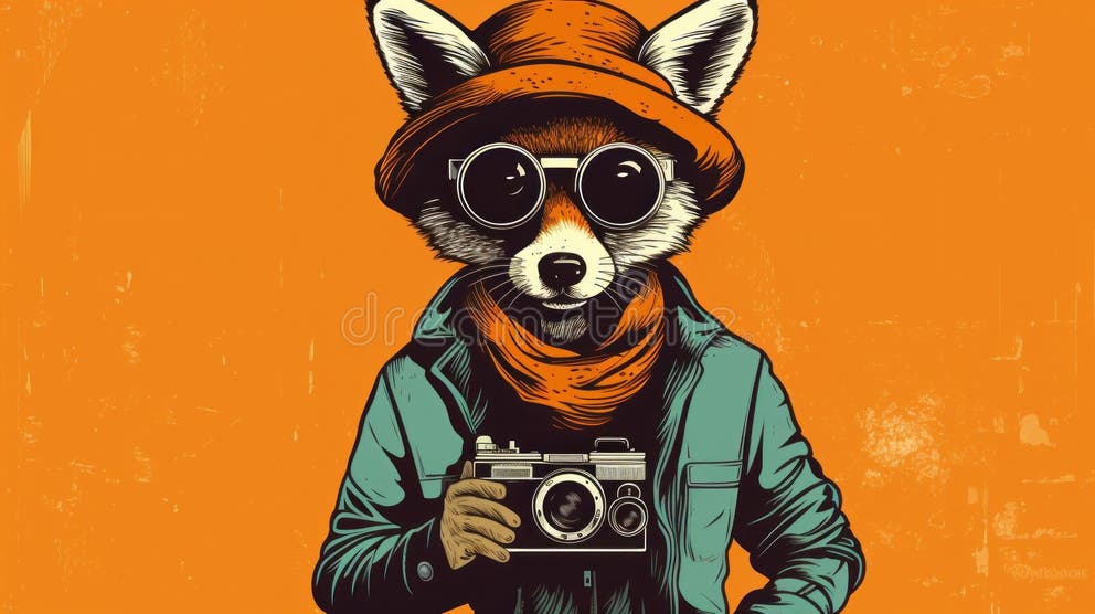 Cartoon Fox Camera Stock Illustrations – 449 Cartoon Fox Camera Stock ...