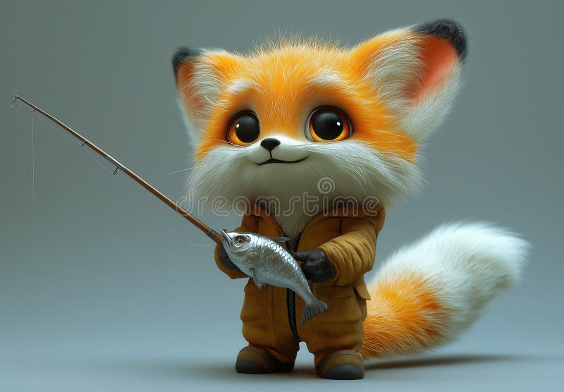 Cartoon Fox Catching Fish Stock Photos - Free & Royalty-Free Stock ...