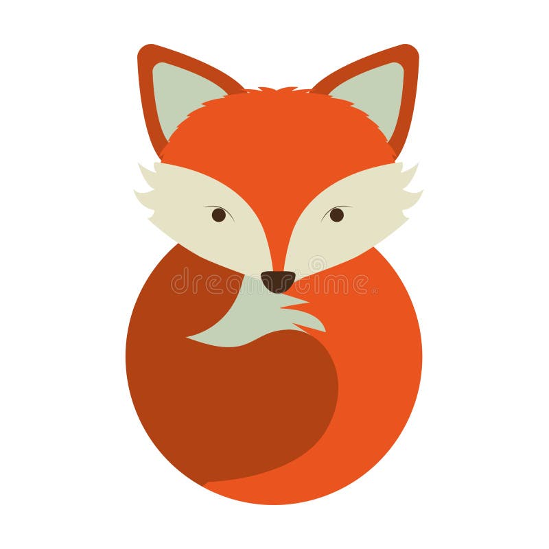 Cartoon fox icon stock vector. Illustration of forest - 80349371