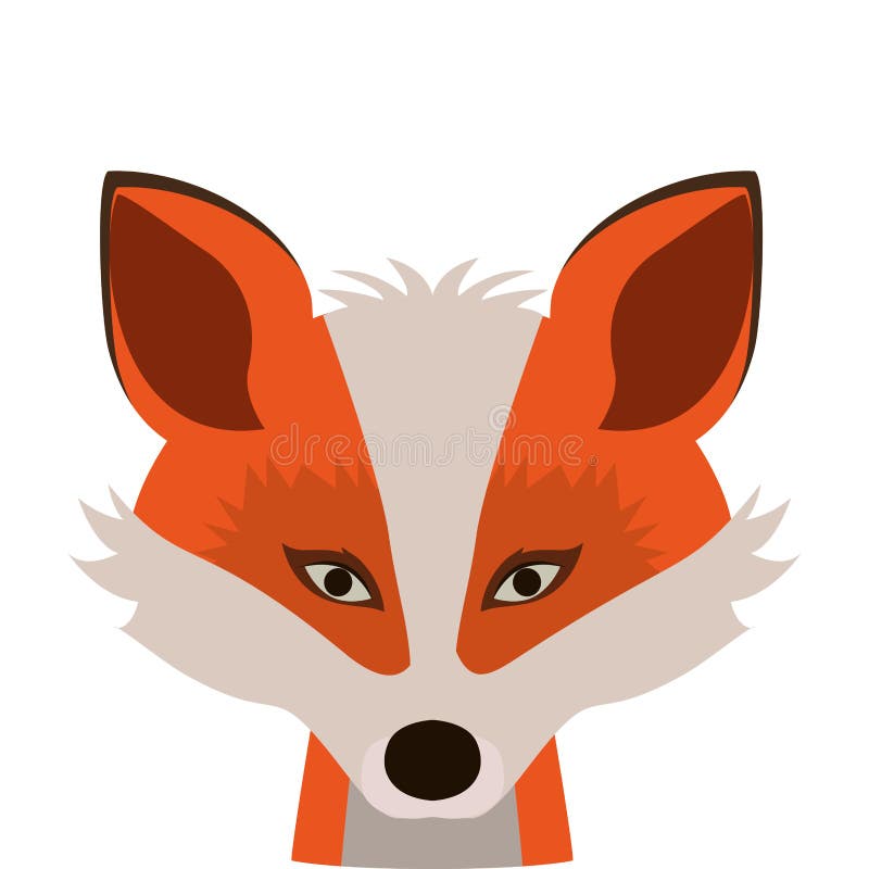 Cartoon fox icon stock vector. Illustration of little - 80350815