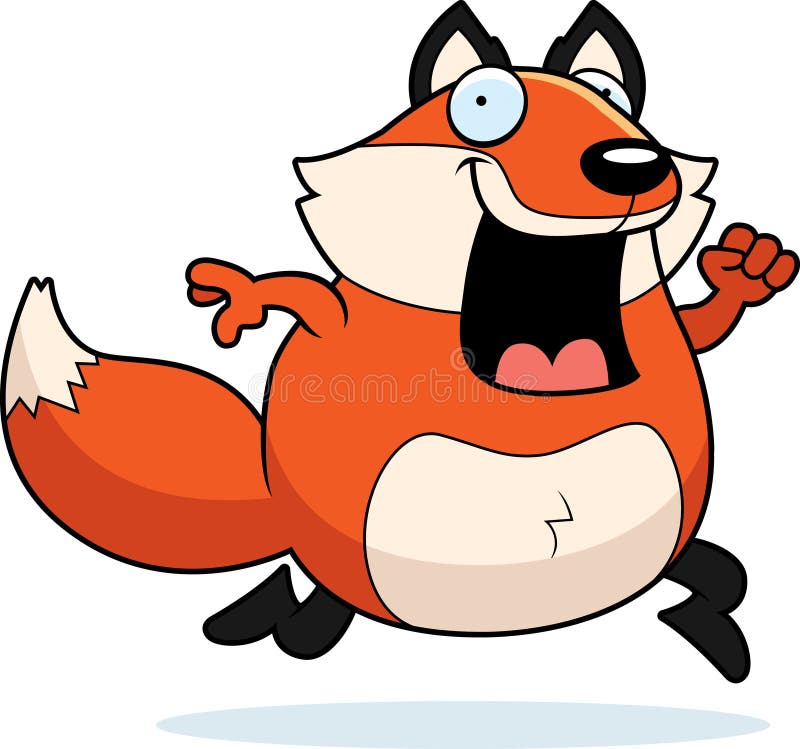 Cartoon Fox Running stock vector. Illustration of happy - 41818162